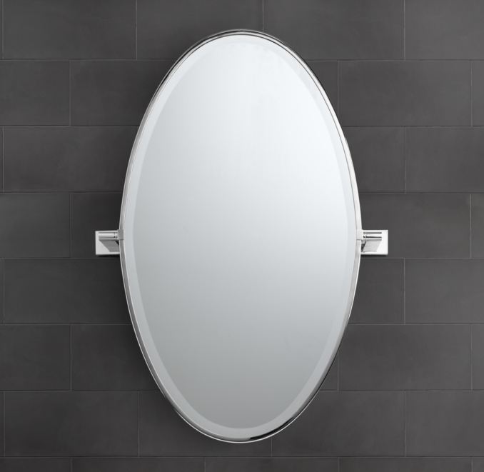 Modern Oval Pivot Mirror