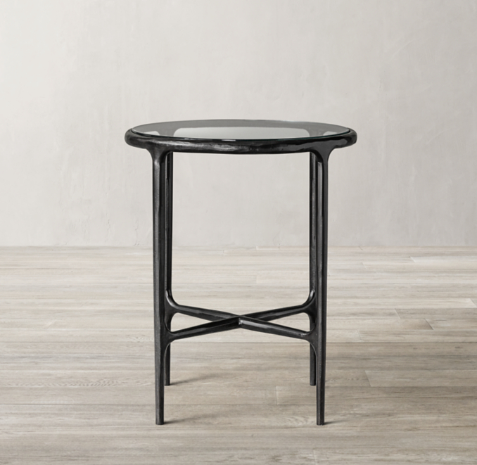 Thaddeus Glass Round Side Table