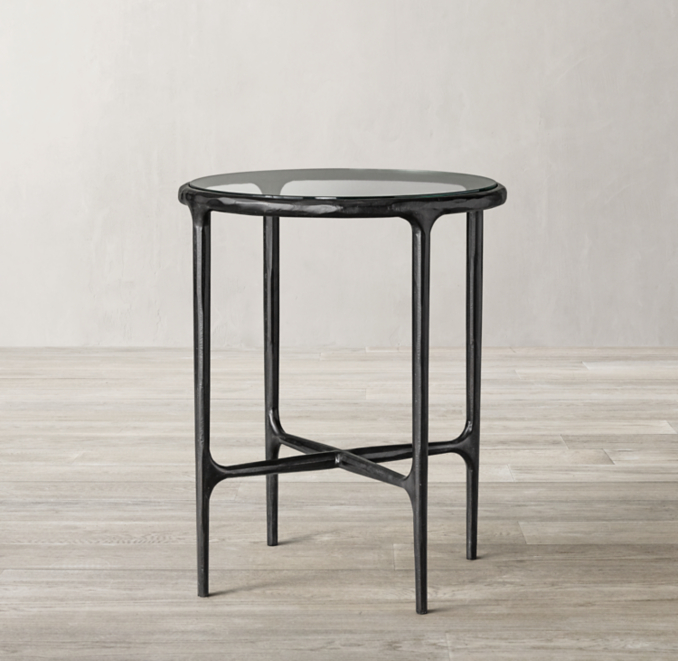 Thaddeus Glass Round Side Table