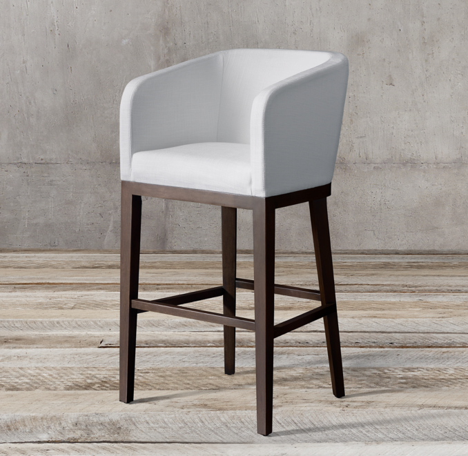 Morgan Barrelback Fabric Stool