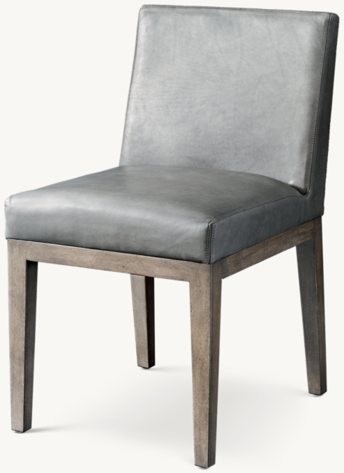 Morgan Leather Dining Side Chair | RH