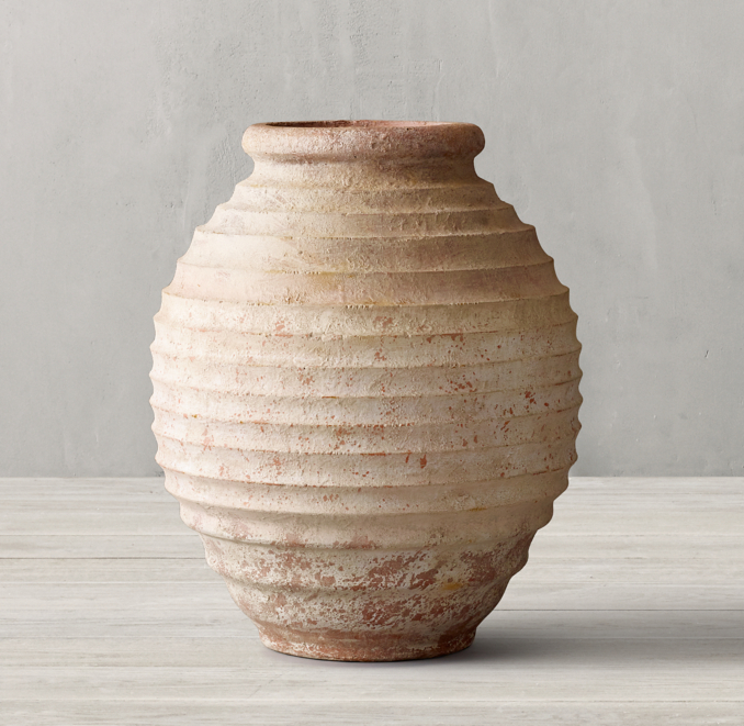 19th C. Terra-Cotta Olive Jar - Large