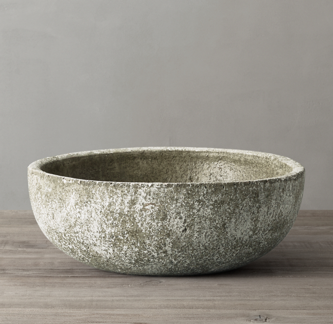 Weathered Stone Round Bowl - Small