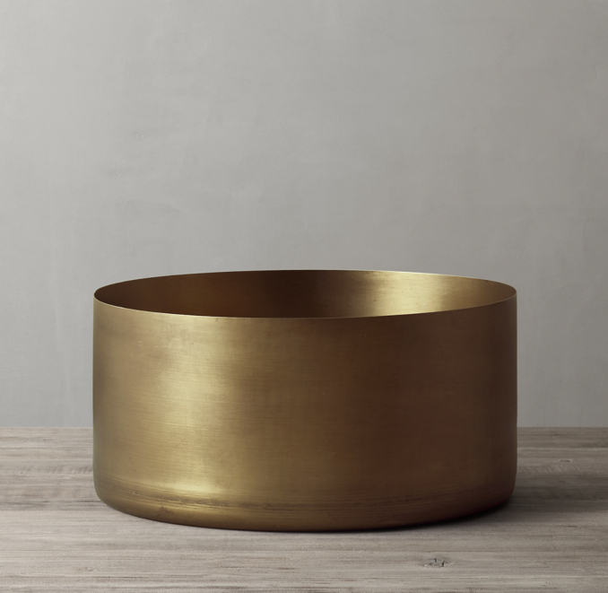 Handcrafted Metal Bowl - Tall | RH