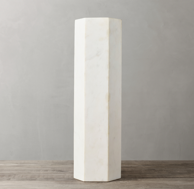 Hexagonal Marble Vase - Large