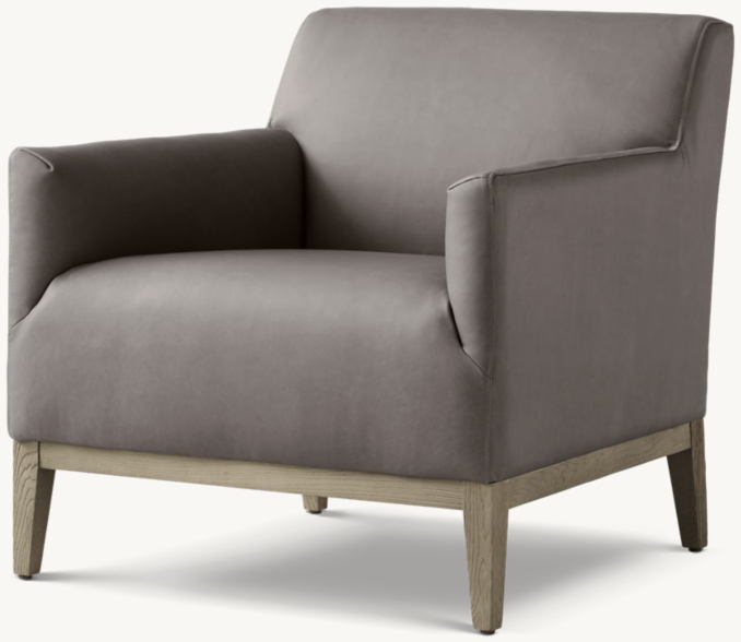 Morgan Track Arm Leather Chair | RH TEEN