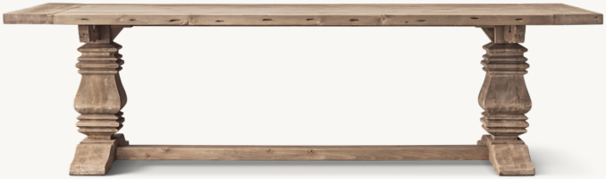 Salvaged Wood Trestle Dining Table Collection | RH