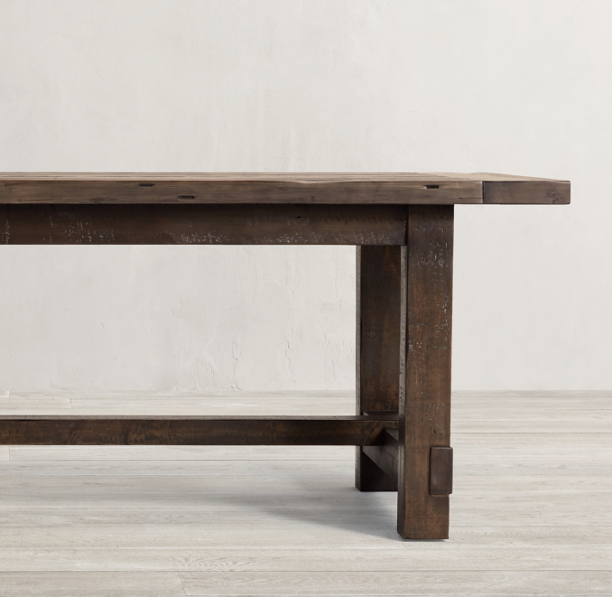 Salvaged Wood Farmhouse Rectangular Extension Dining Table | RH