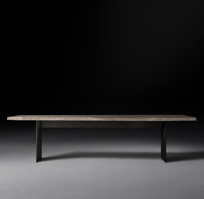 Oak Live-Edge Rectangular Dining Table