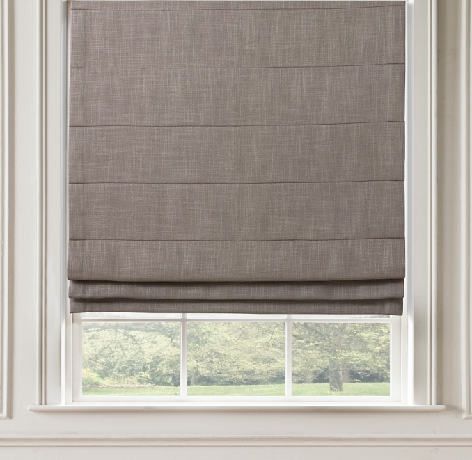 Italian Textured Weave Tailored Roman Shade