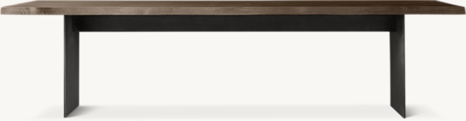 Oak Live-Edge Rectangular Dining Table | RH