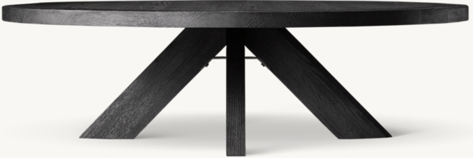 1960s French X-Base Round Coffee Table | RH