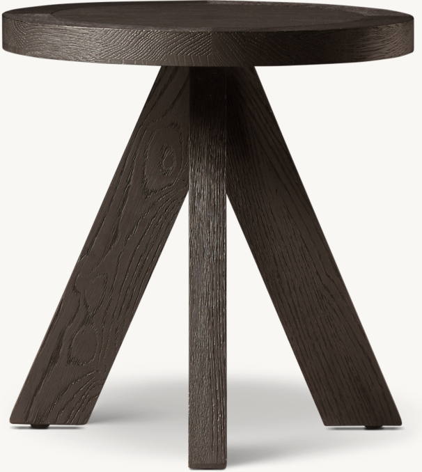 1960s French X-Base Round Side Table | RH