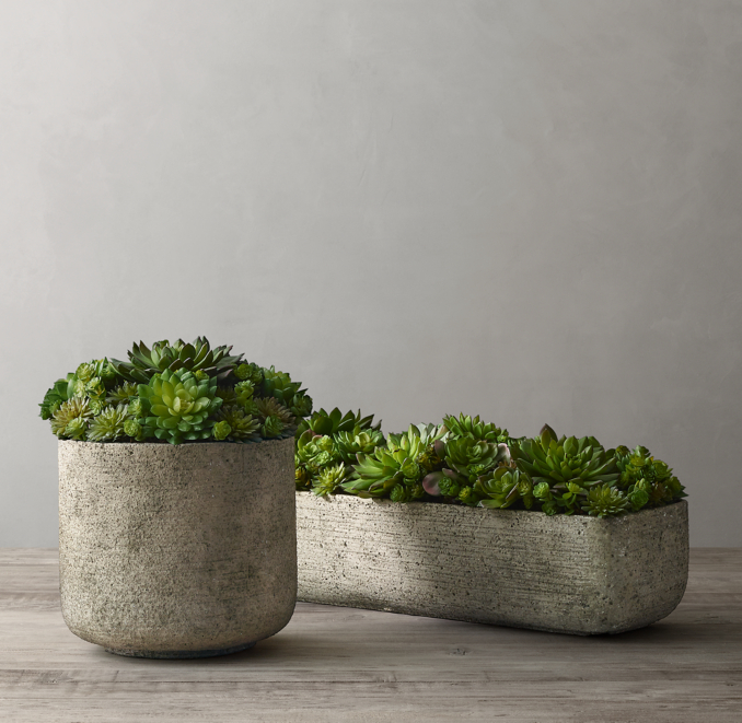 Etched Concrete Vessel - Trough | RH