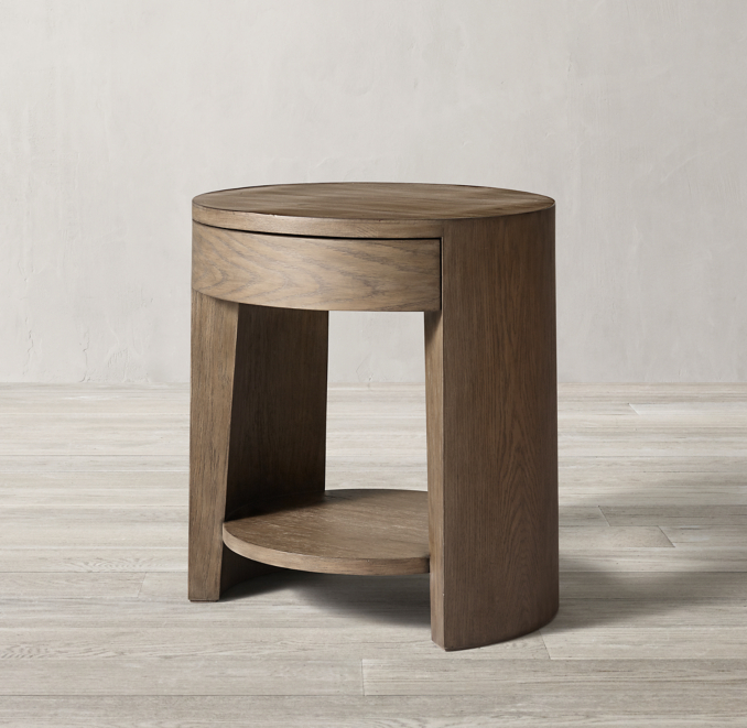 Wyeth Split Bamboo Round Bedside Table