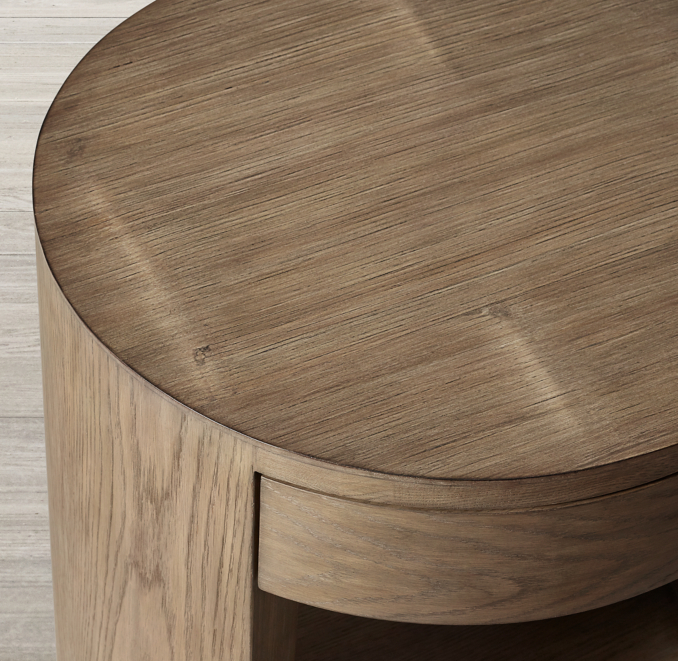 Wyeth Split Bamboo Round Bedside Table