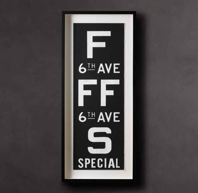 Subway Sign Art F Train