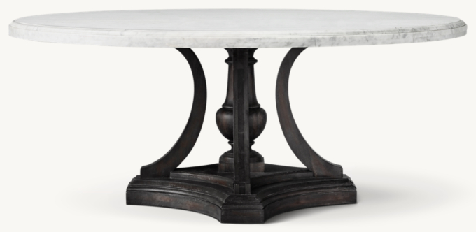 St. James Marble Round Dining Table Collection RH