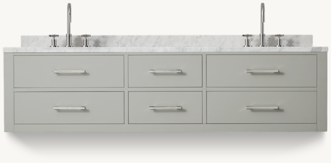 Hutton Double Floating Vanity | RH