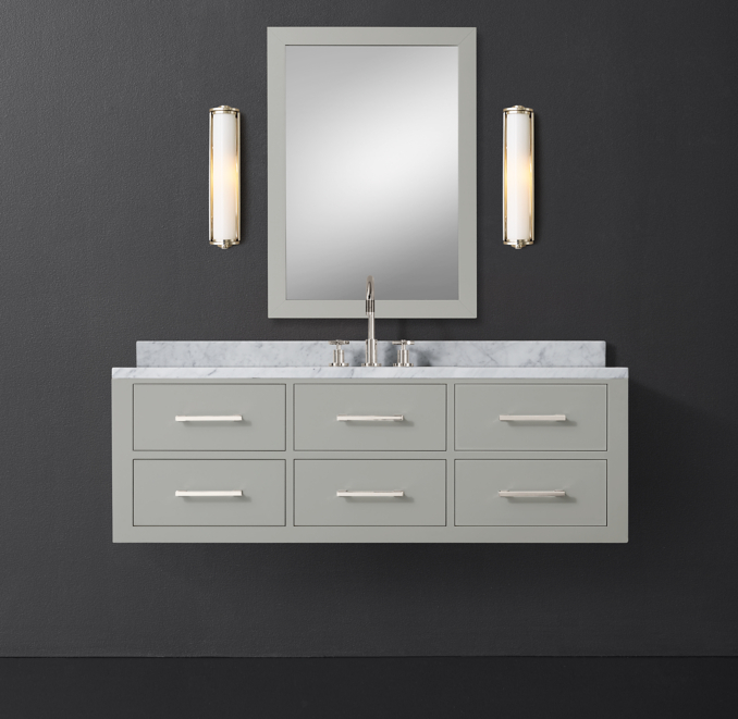Hutton Single Extra-Wide Floating Vanity | RH