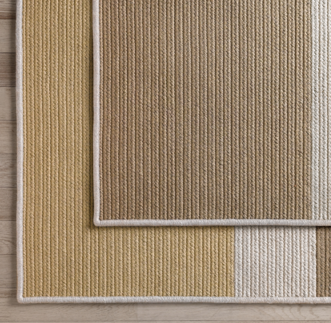 Stripe Sunbrella® Braided Outdoor Rug