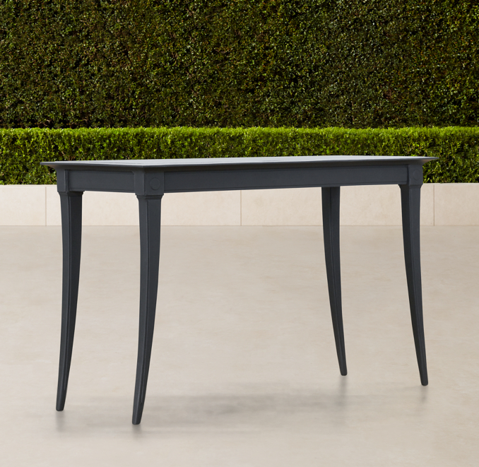 Klismos Cast Aluminum Console Table