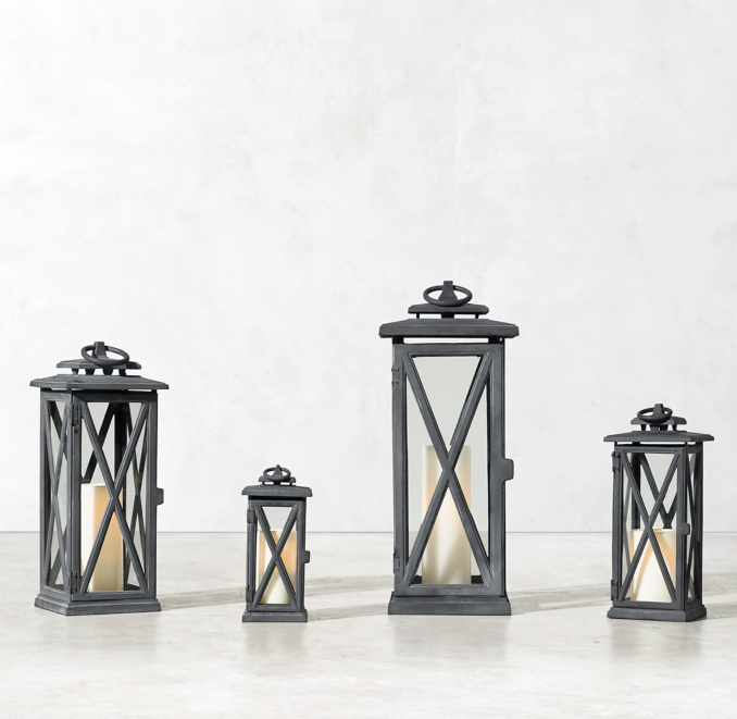 Avignon Square Lantern – Weathered Zinc