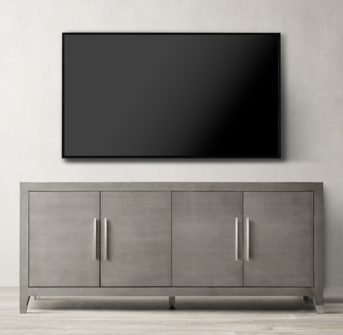 Graydon Shagreen Panel 4-door Media Console