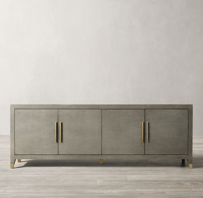 Graydon Shagreen Panel 4-door Media Console