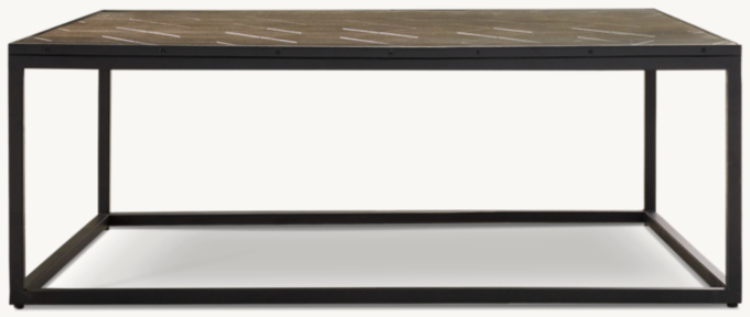 Metal Parquet Square Coffee Table RH TEEN