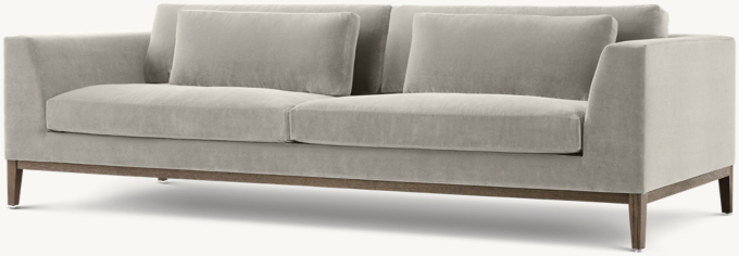 Italia Taper Arm Sofa Oak Base RH TEEN