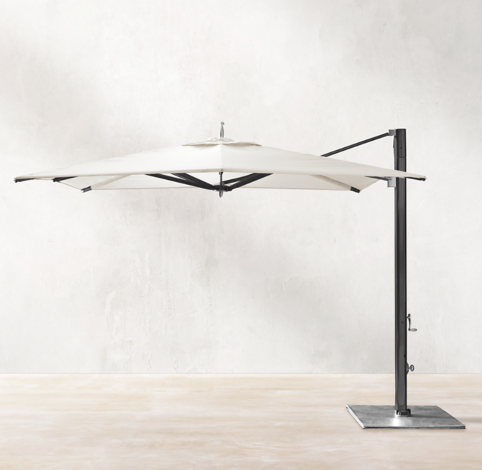 Tuuci® Ocean Master Max Rectangular Cantilever Umbrella - Powdercoated Aluminum