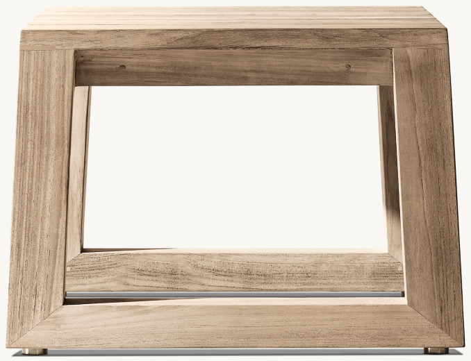 Sebastian Teak Rectangular Side Table | RH