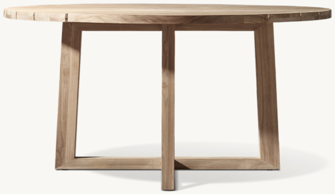 Sebastian Teak Round Dining Table | RH