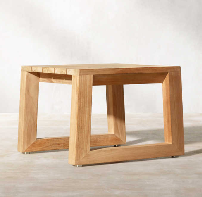 Sebastian Teak Rectangular Side Table