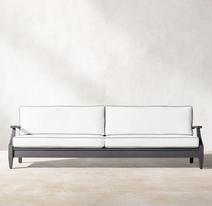 103" Santa Monica Aluminum Luxe Sofa