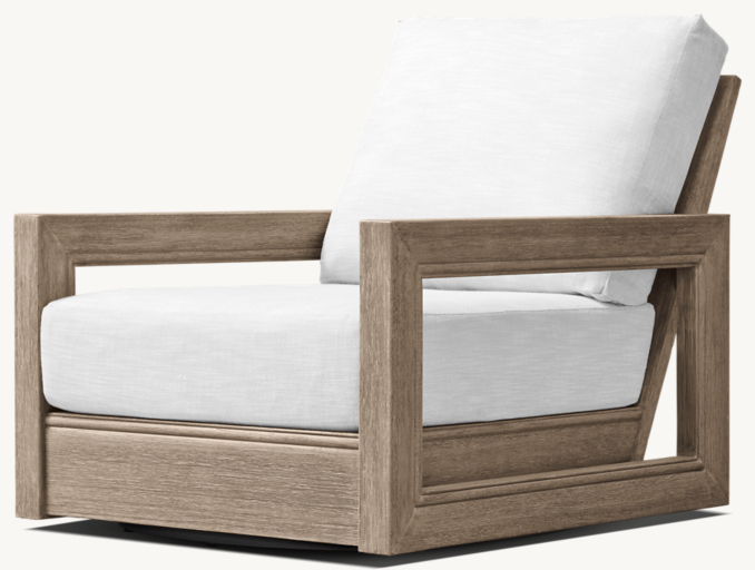 Costa Teak Luxe Swivel Lounge Chair | RH