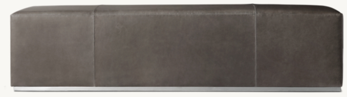 Rex Leather Bench - Metal Base | RH