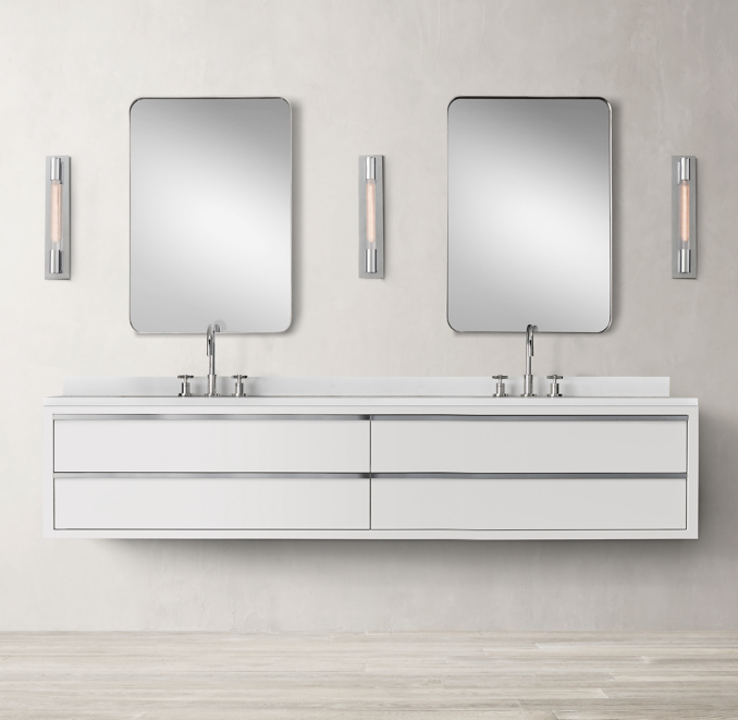 Bezier Double Extra-Wide Floating Vanity