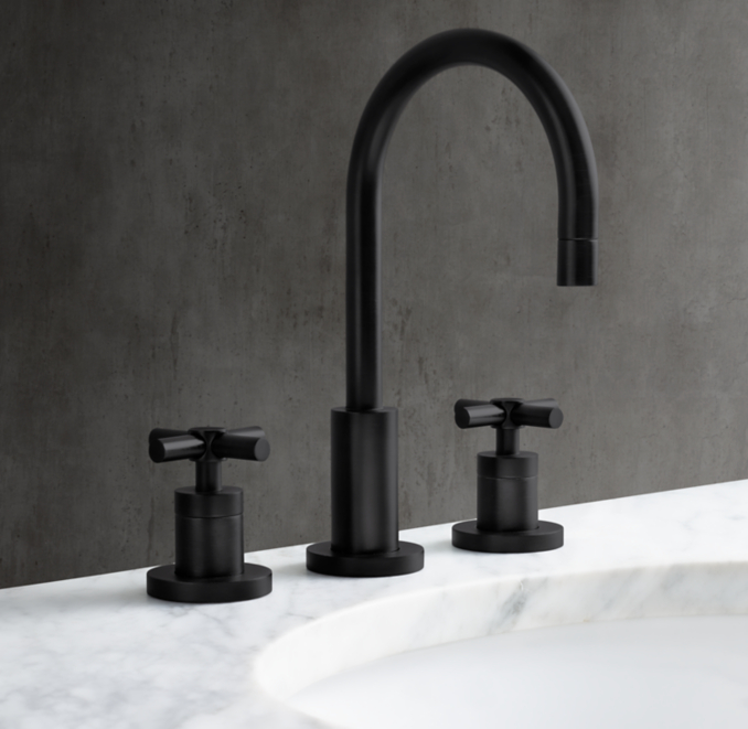 Spritz Cross-Handle 8" Widespread Gooseneck Faucet