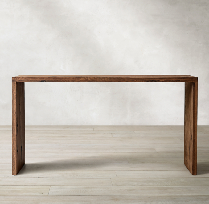 Oak Brûlé Waterfall Console Table