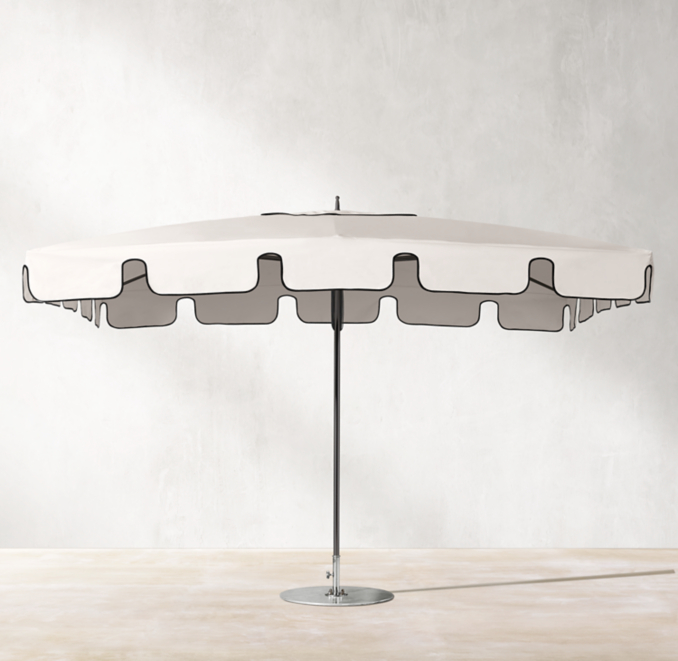 Tuuci® Ocean Master Classical Roman Valance Rectangular Umbrella - Slate