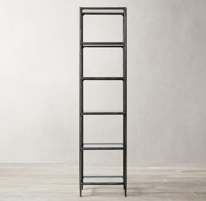 Thaddeus Narrow Glass Open Shelving