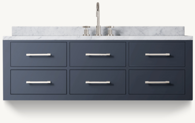 Hutton Single Extra-Wide Floating Vanity | RH
