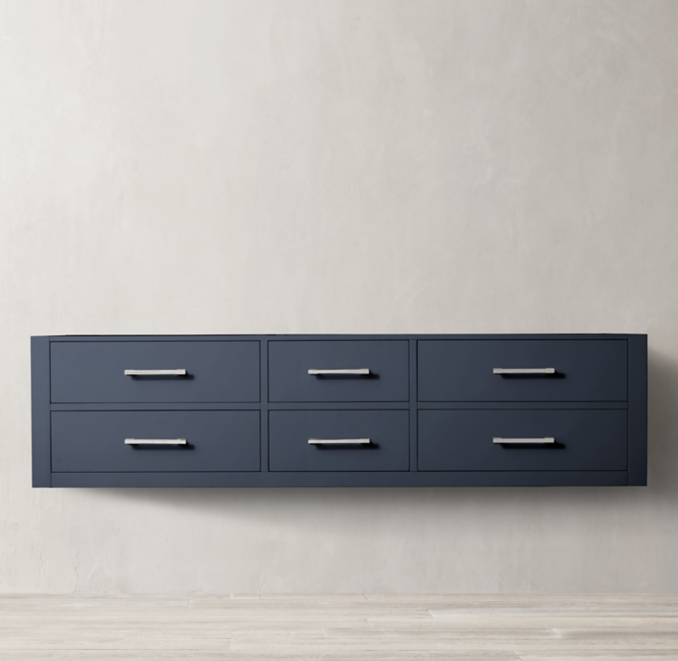 Hutton Double Floating Vanity Base