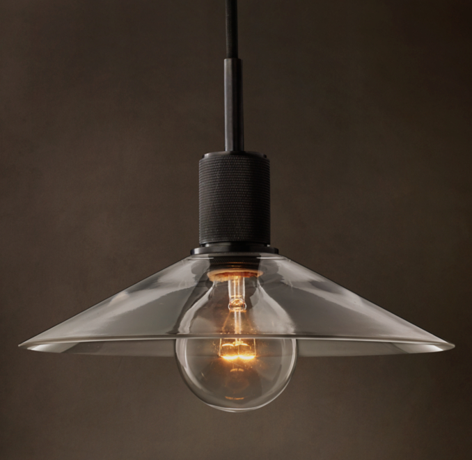 Utilitaire Glass Slope Shade Pendant