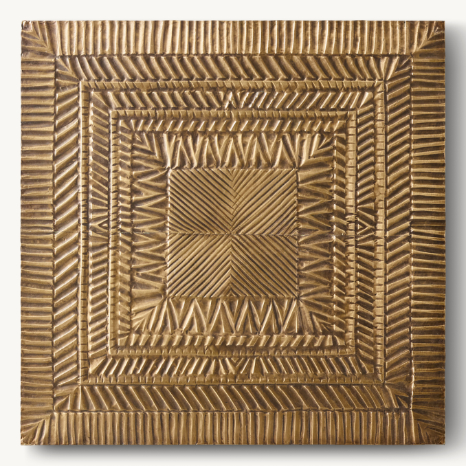Brass Clad Square Wall Panel 3