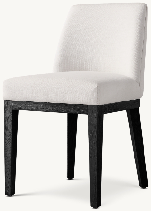 Morgan Curved-Back Fabric Dining Side Chair | RH