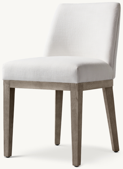 Morgan Curved-Back Fabric Dining Side Chair | RH