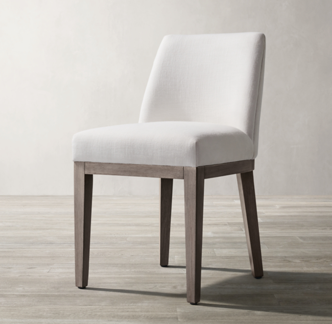 Morgan Curved-Back Fabric Dining Side Chair